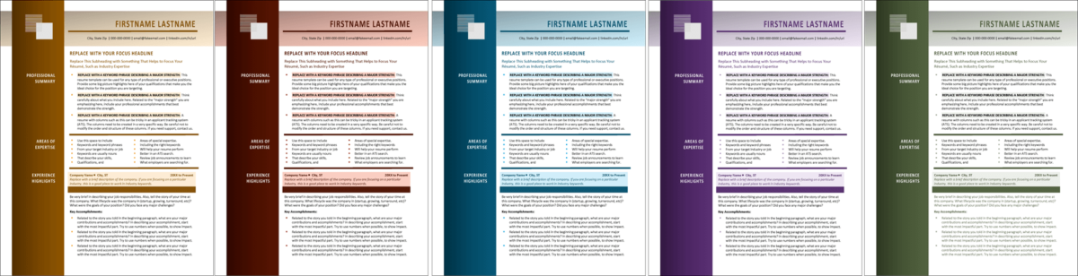 Attention-Getting Resume Template for Professional Jobs