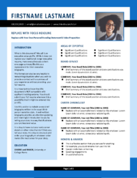 Professional Modern Resume Template | Distinctive Templates