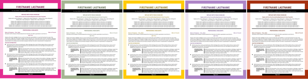 Professional Modern Resume Template | Distinctive Templates