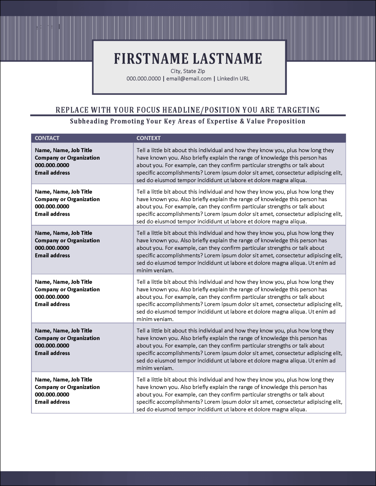 Sophisticated Executive Resume Template | Distinctive Templates