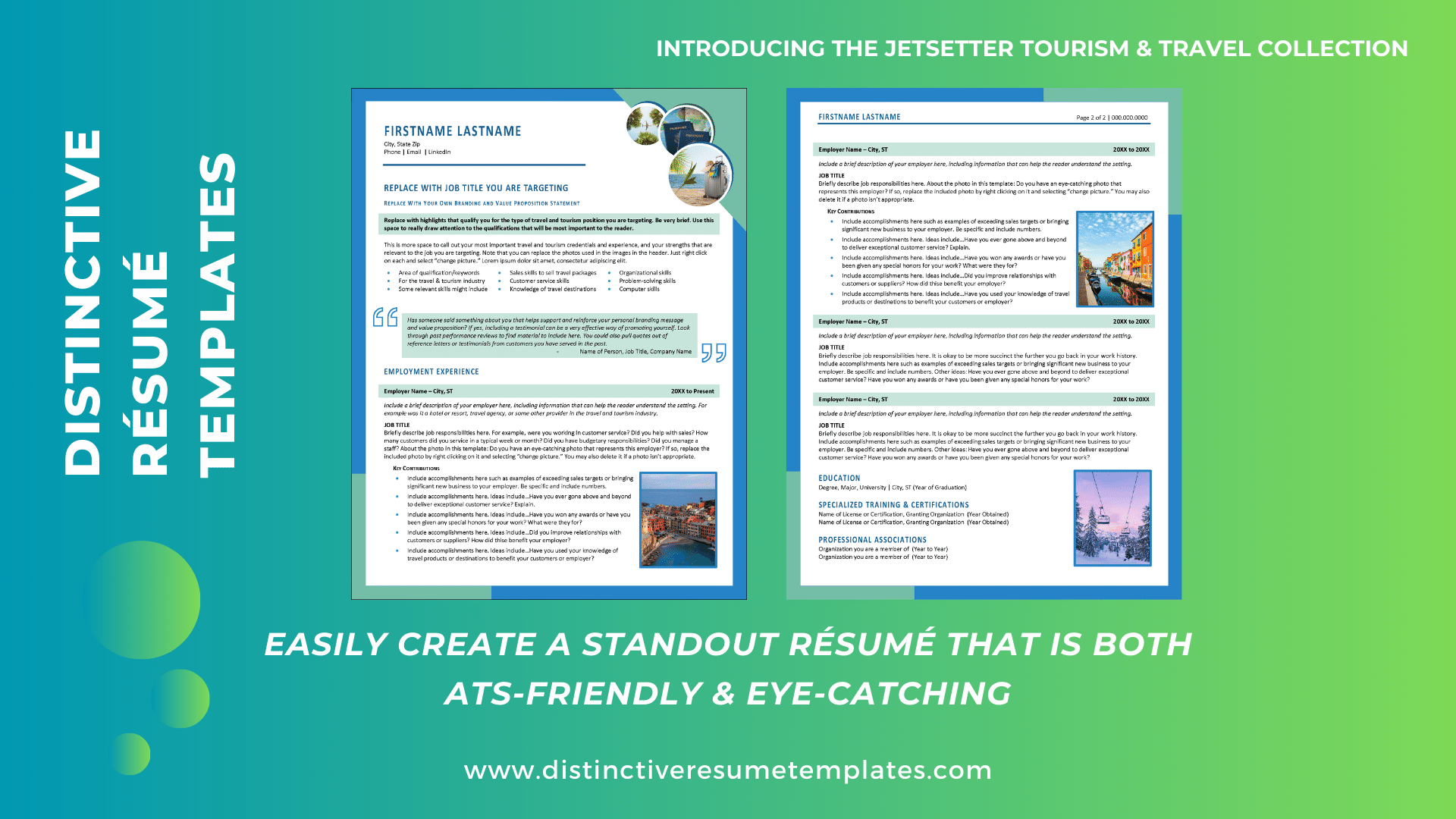 Stand Out & Get Hired With This Travel and Tourism Resume Template