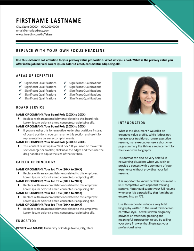 Dynamic Resume Format for Professionals | Distinctive Templates