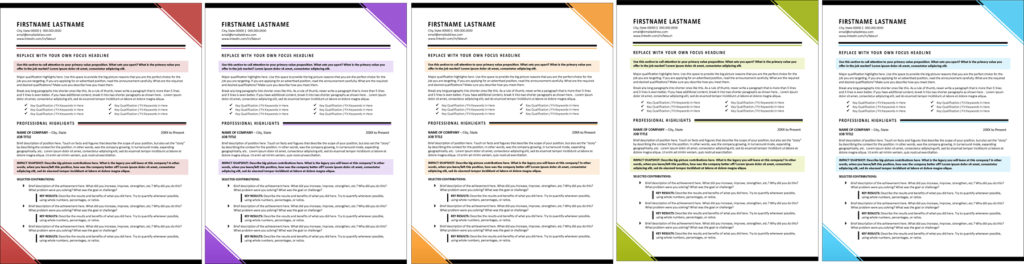 Dynamic Resume Format for Professionals | Distinctive Templates