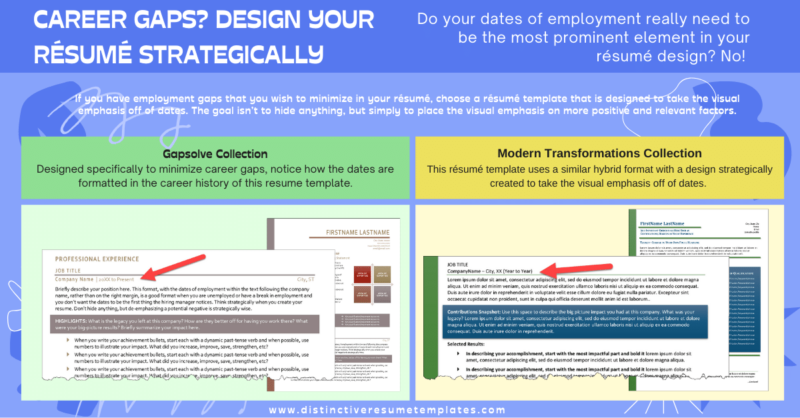How To Explain Career Gaps on Your Resume | Distinctive Templates