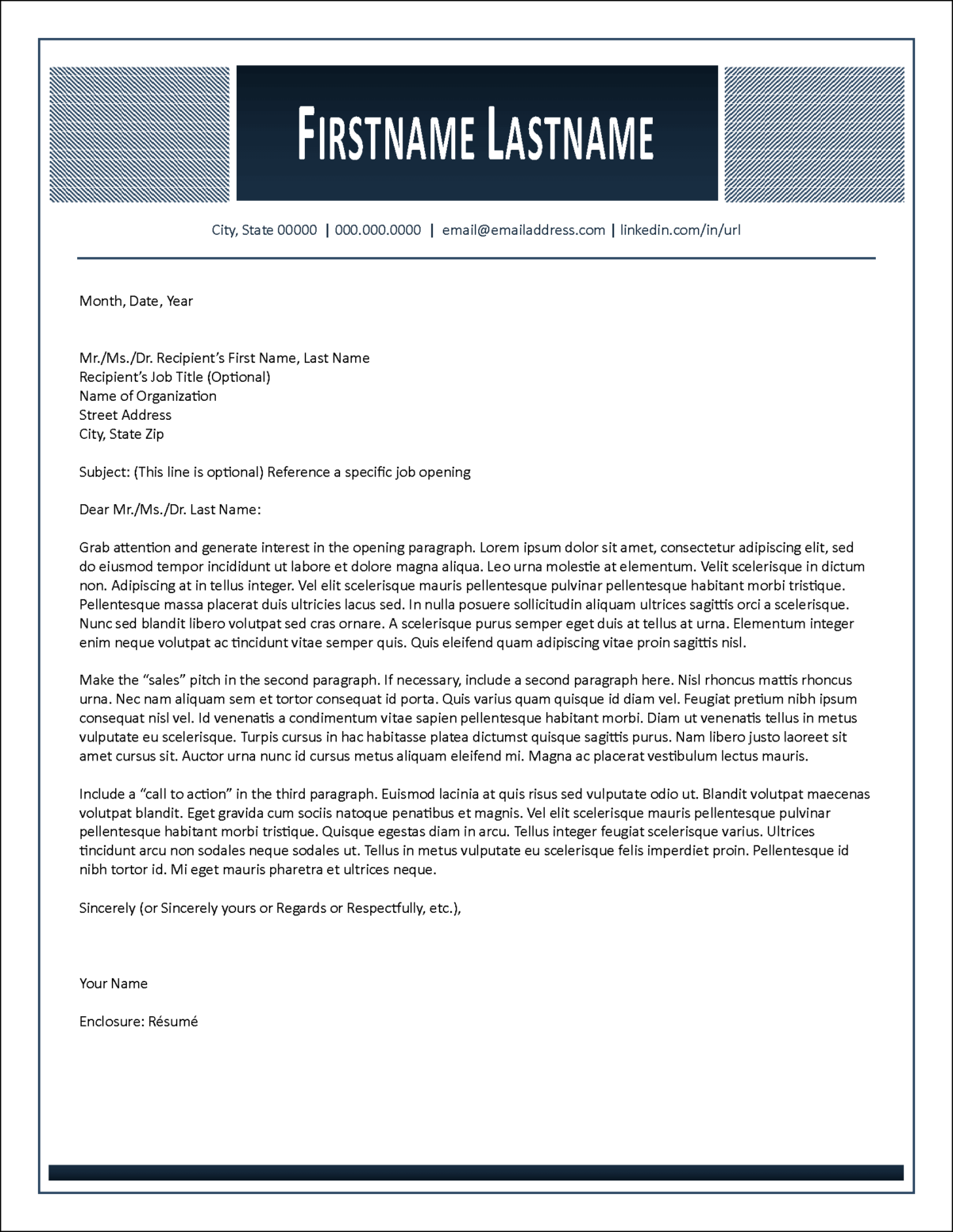 Traditional, Structured Resume Template with Modern Touches ...