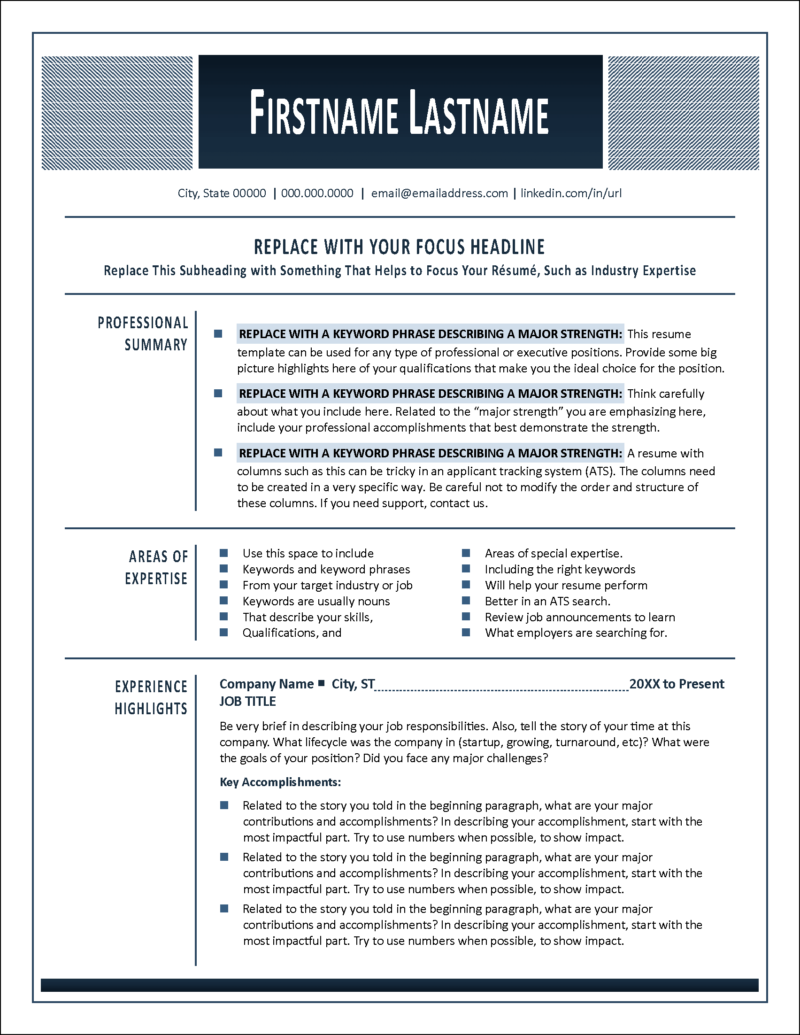 Resume Templates Archives - Page 9 of 10 - Distinctive Resume Templates