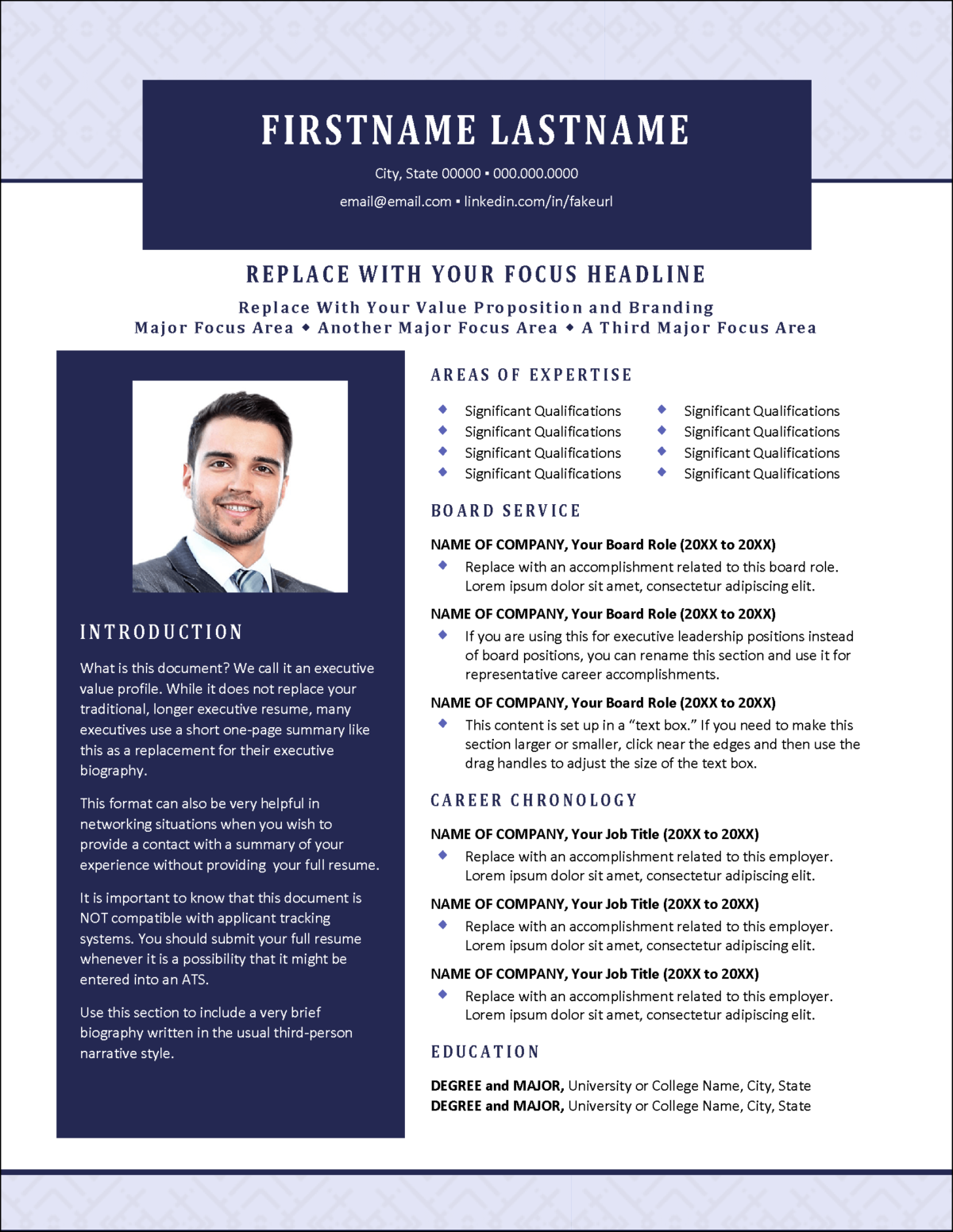 Easily Create a Resume for Experienced Professionals | Distinctive ...