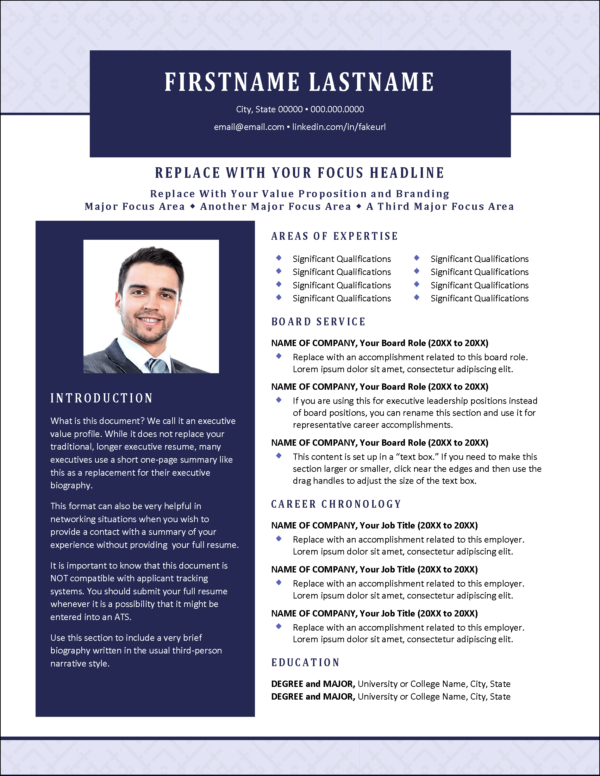 Easily Create a Resume for Experienced Professionals | Distinctive ...