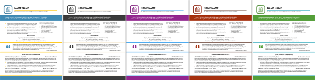 Easy-to-Use Cashier Resume Template | Distinctive Template