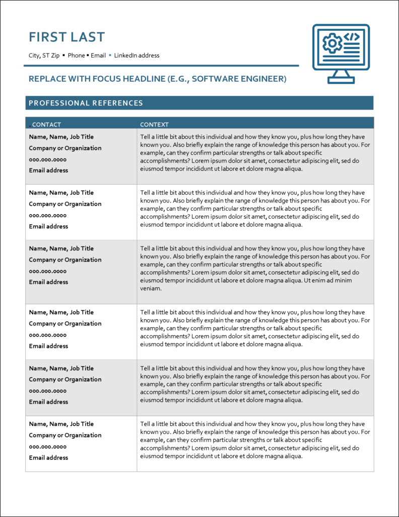 Comprehensive Career Templates for Tech Professionals | Distinctive ...