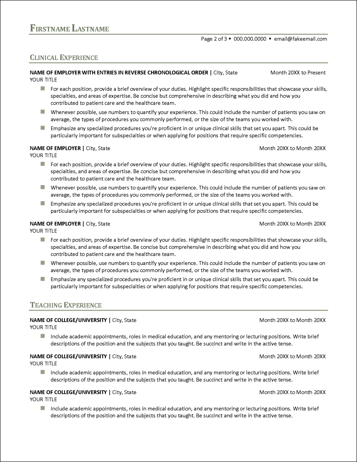 Comprehensive Physician’s Career Template Set for Medical Professionals
