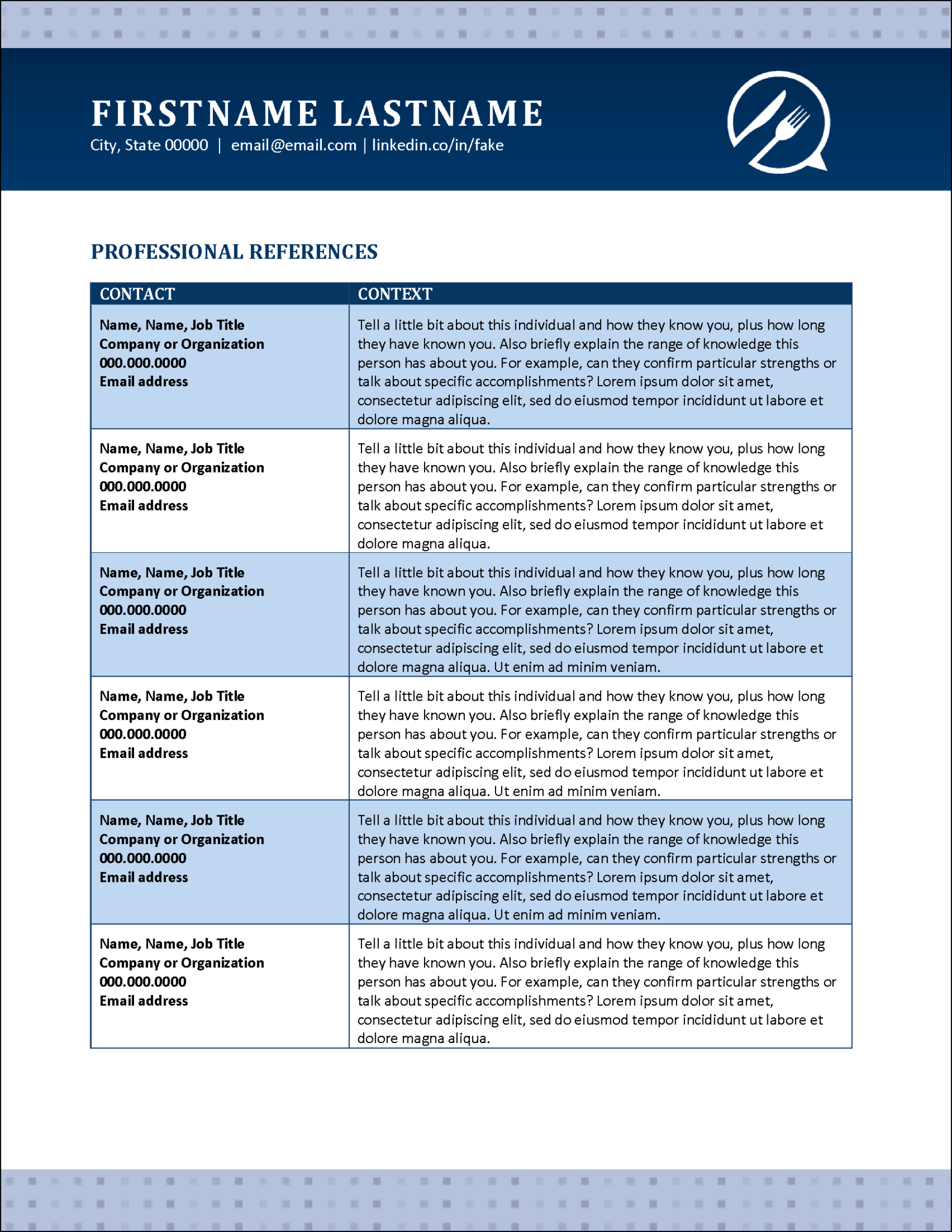 Complete Career Templates Set for Restaurant Managers | Distinctive ...