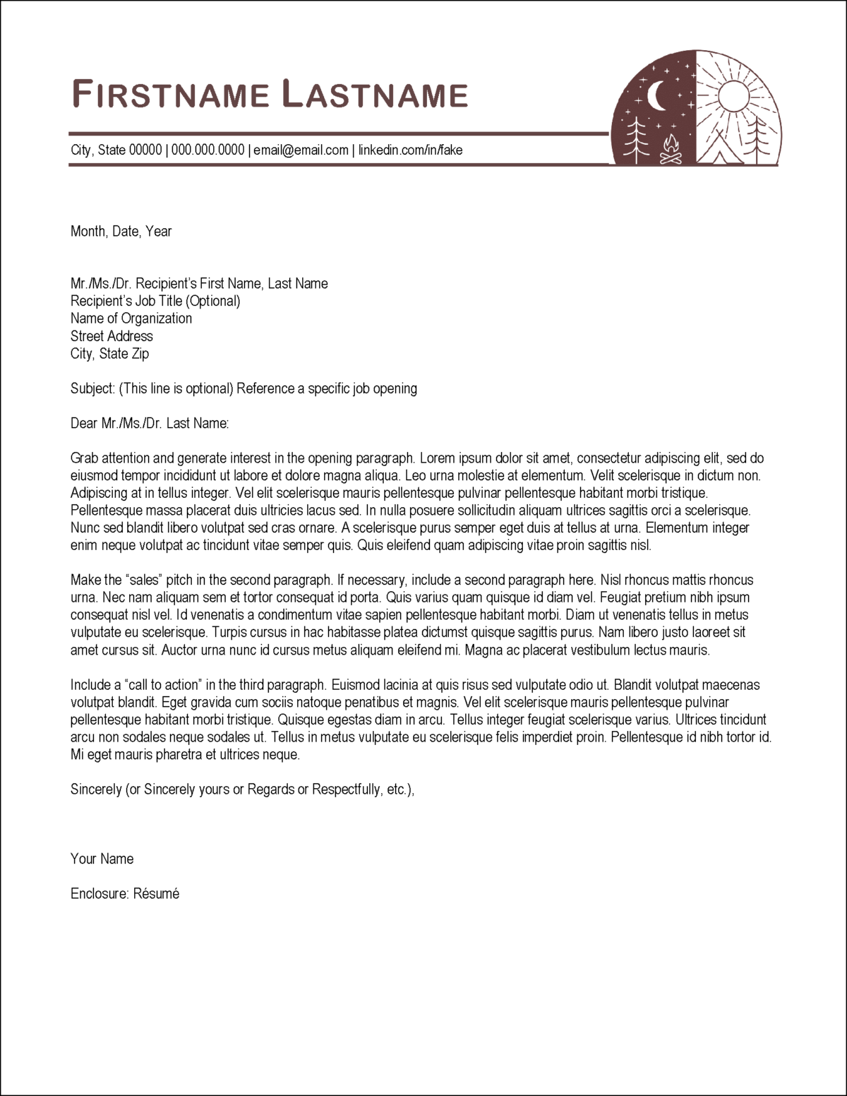 Dynamic Summer Camp Counselor Resume Template