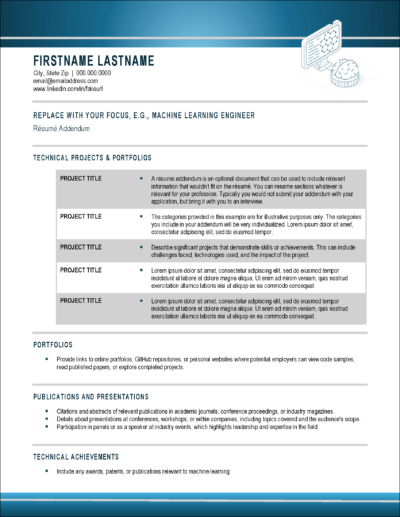 Machine Learning Engineer Resume Template | Distinctive Templates