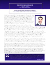 Elite Resume Template for Board of Directors | Distinctive Templates