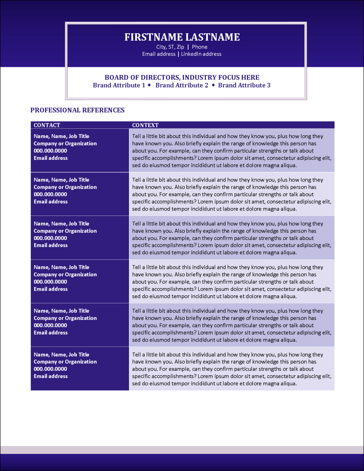 Board of Director Biography and Letterhead Templates Bundle