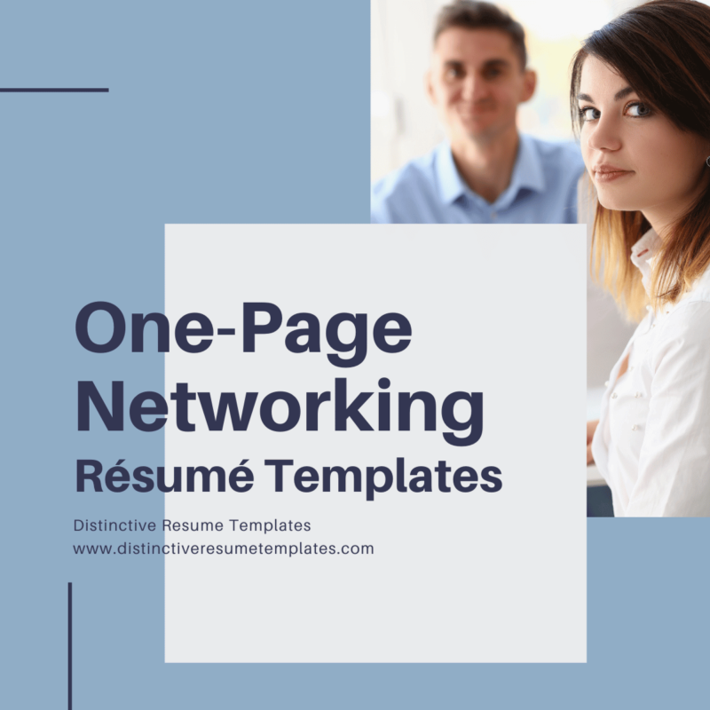 One-Page Resume Templates for Networking | Distinctive Templates