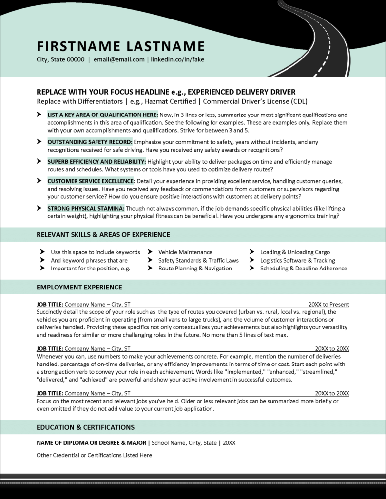 Special Delivery Suite: Essential Career Templates for Delivery Drivers