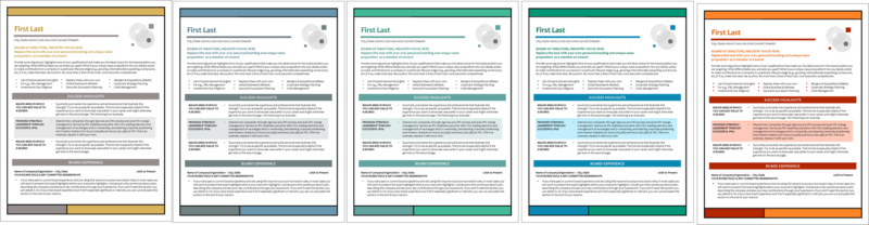 Board Resume Writing Toolkit - Distinctive Resume Templates