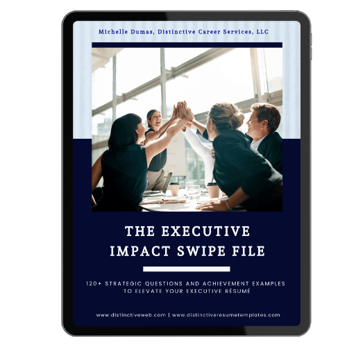 The Executive Impact Swipe File | Distinctive Resume Templates