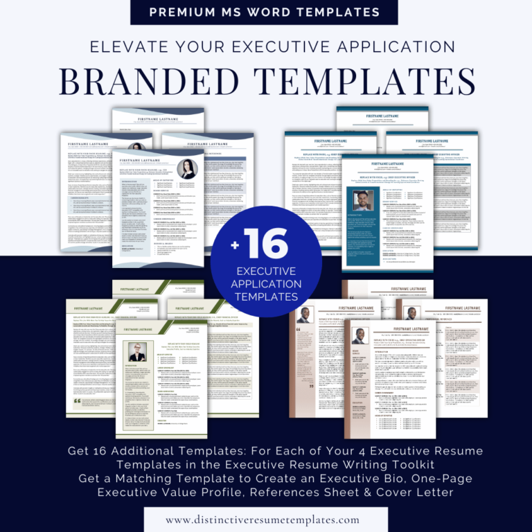 Executive Resume Writing Toolkit - Distinctive Resume Templates