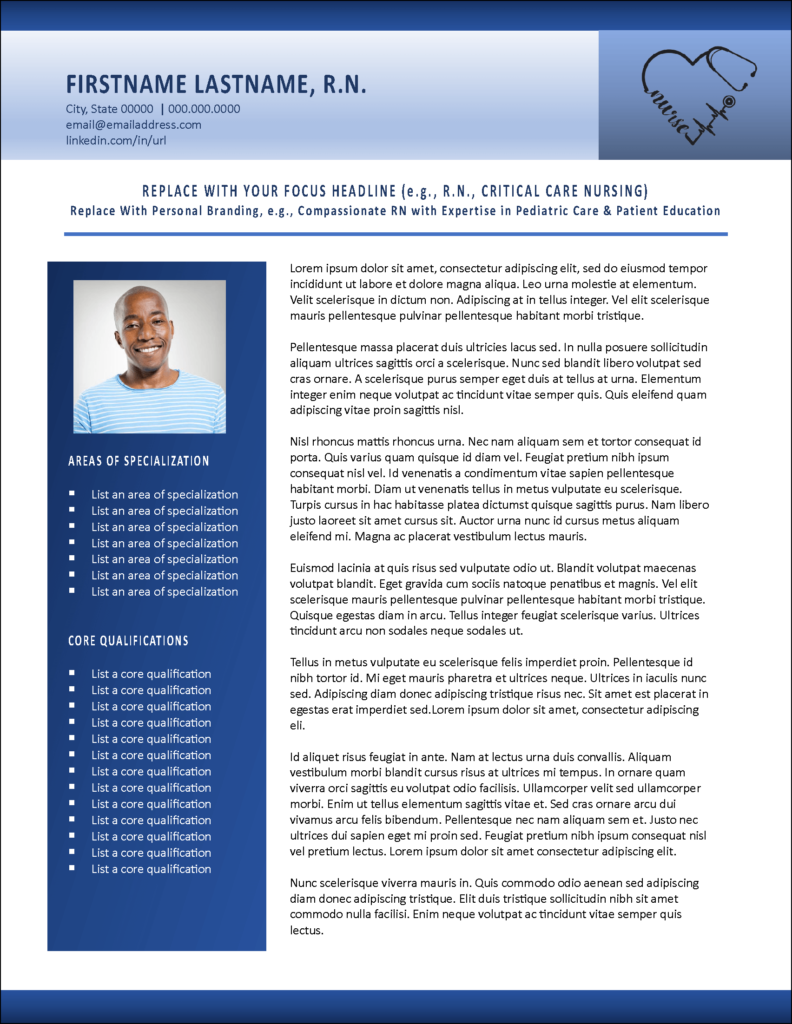 Professional RN Resume Template | Distinctive Templates