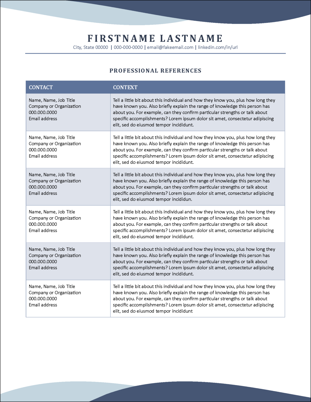 Stylish Executive Profile, Biography, References & Cover Letter Templates