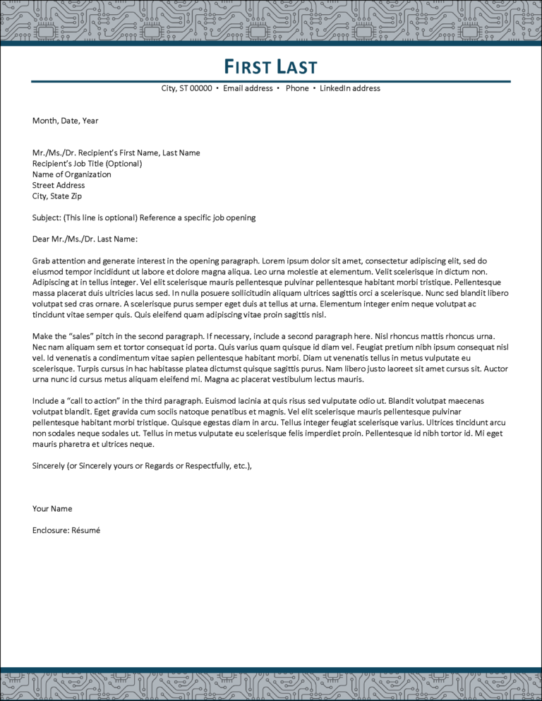 Electrician Resume Addendum, Cover Letter & References Templates