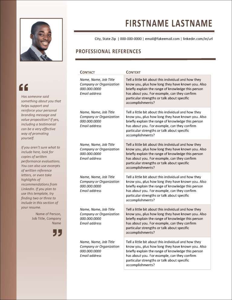 Standout Executive Profile, Biography, References & Cover Letter Templates