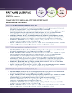 Event Planner Bio, Portfolio, References & Letterhead Templates