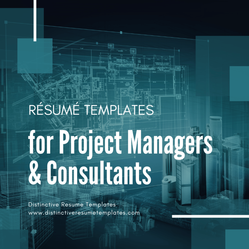Consulting & Project Manager Resume Templates | Distinctive Resume ...