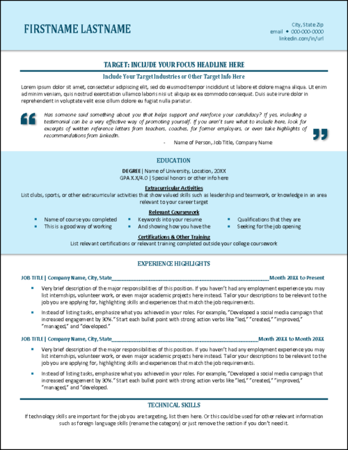 Student Resume Writing Toolkit - Distinctive Resume Templates