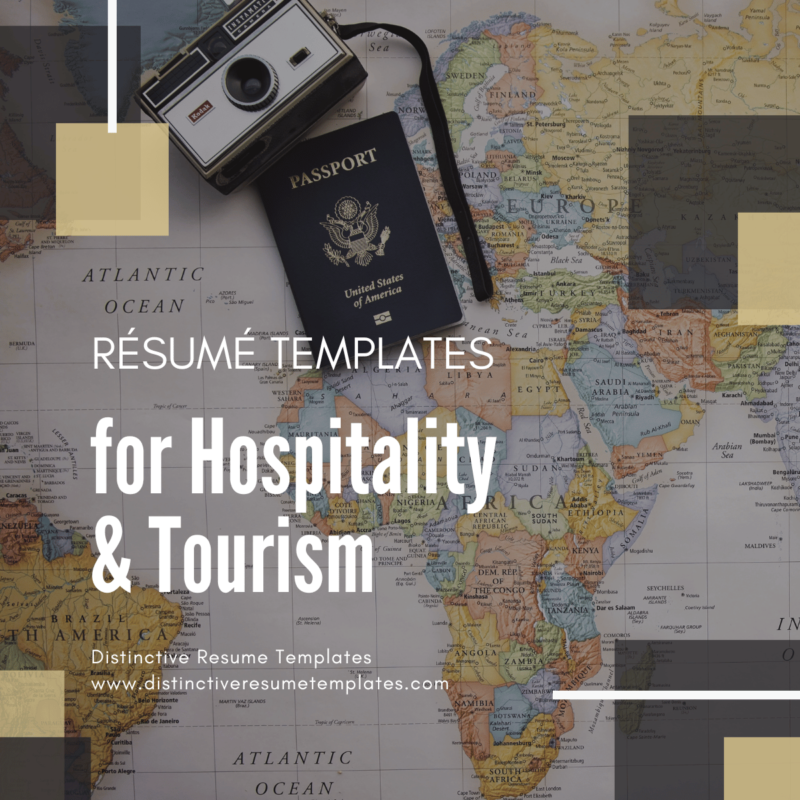 Tourism and Hospitality Resume Templates | Distinctive Resume Templates
