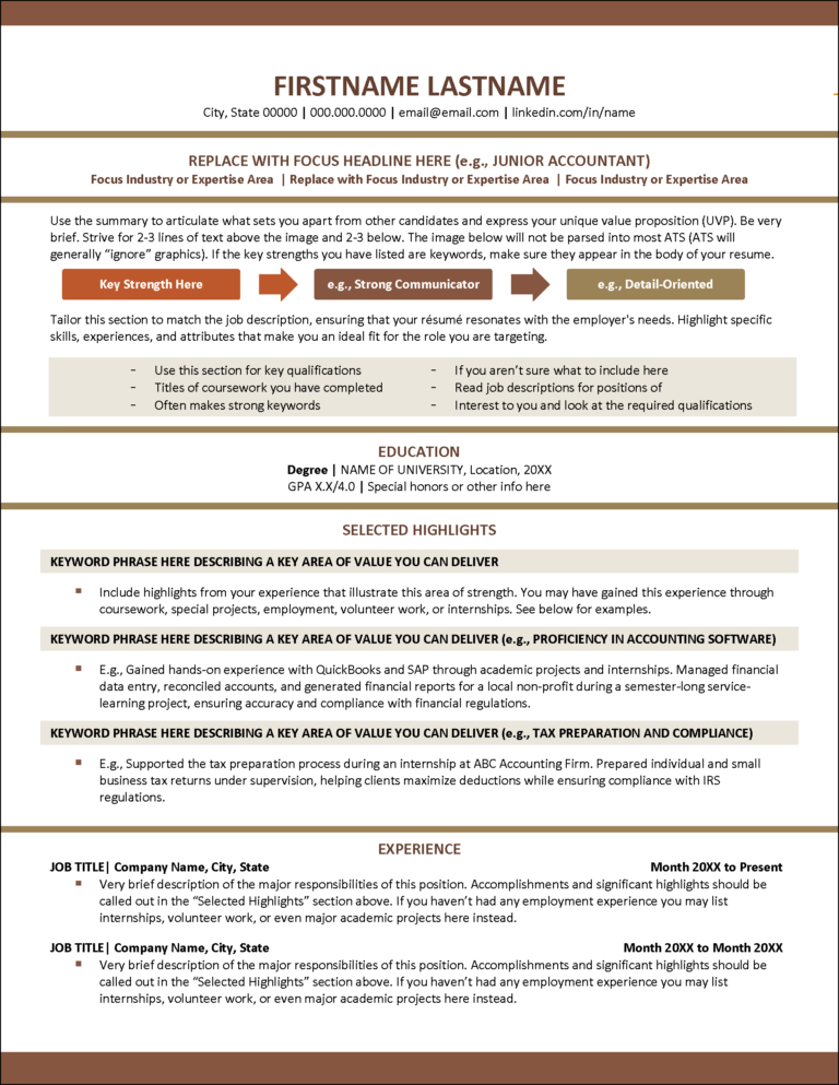 Student Resume Writing Toolkit - Distinctive Resume Templates