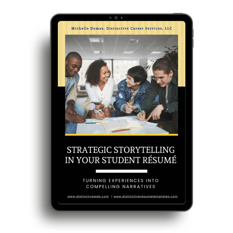 Student Resume Writing Toolkit - Distinctive Resume Templates