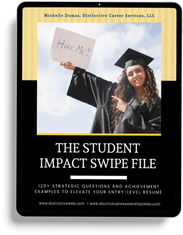 The Student Impact Swipe File | Distinctive Resume Templates