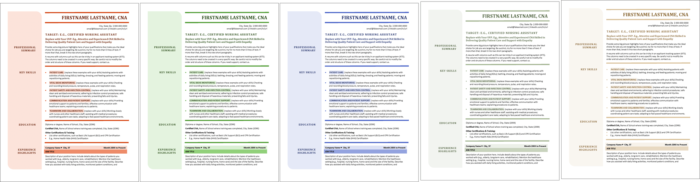 Professional CNA Resume Template | Distinctive Templates