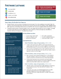 Bold College Resume Template | ATS-Friendly Two-Column Design