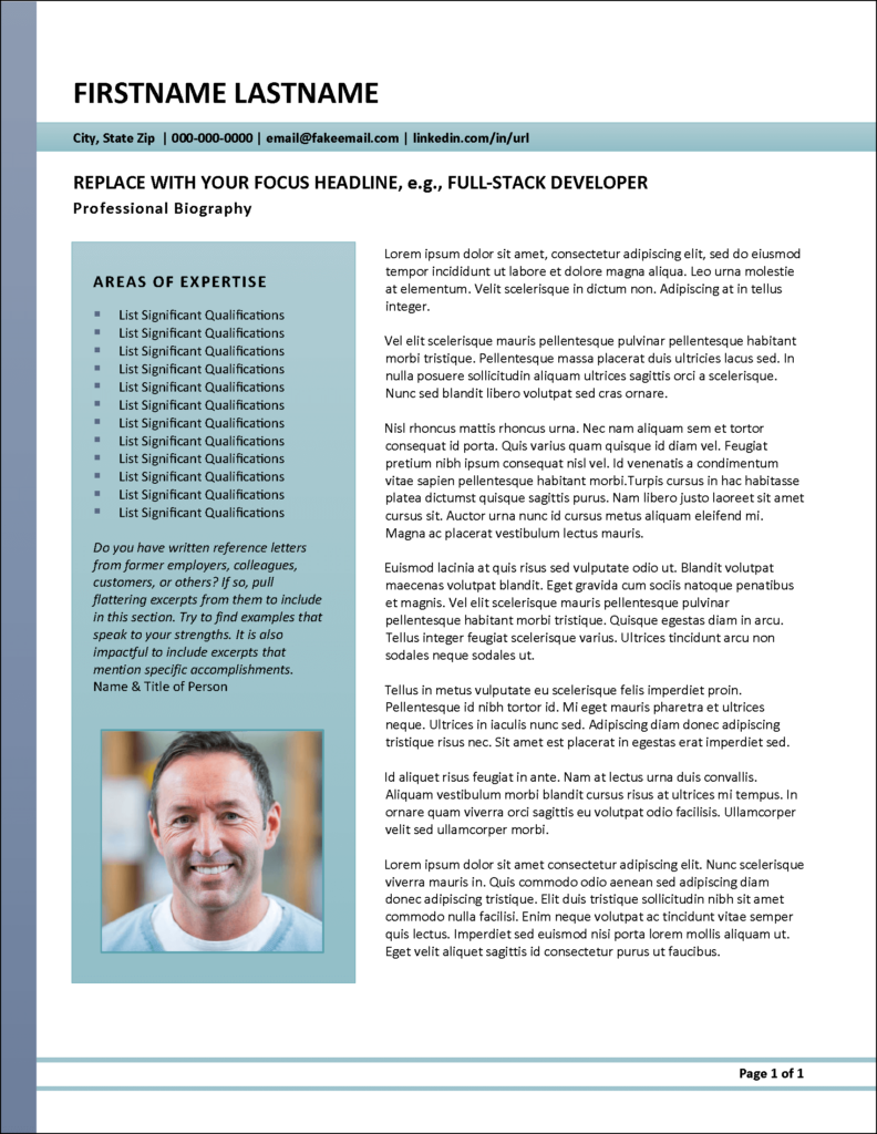 Full-Stack Developer Resume Template | Modern & ATS-Friendly