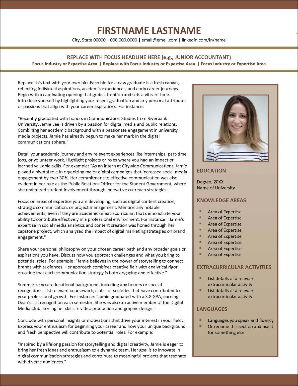 New Graduate Resume Template | Stand Out & ATS-Friendly