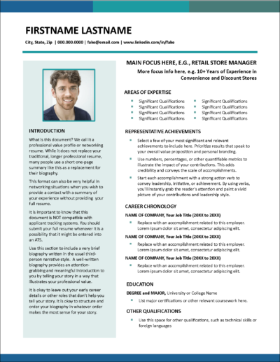 Career Promotion Resume Template | Distinctive Templates