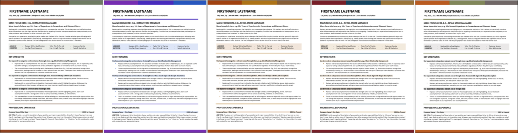 Career Promotion Resume Template | Distinctive Templates