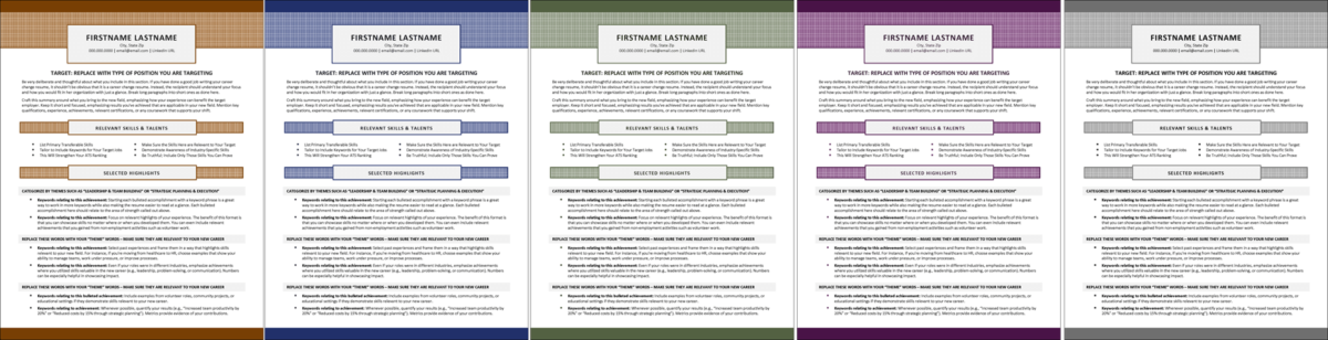 Career Change Resume Writing Toolkit - Distinctive Resume Templates