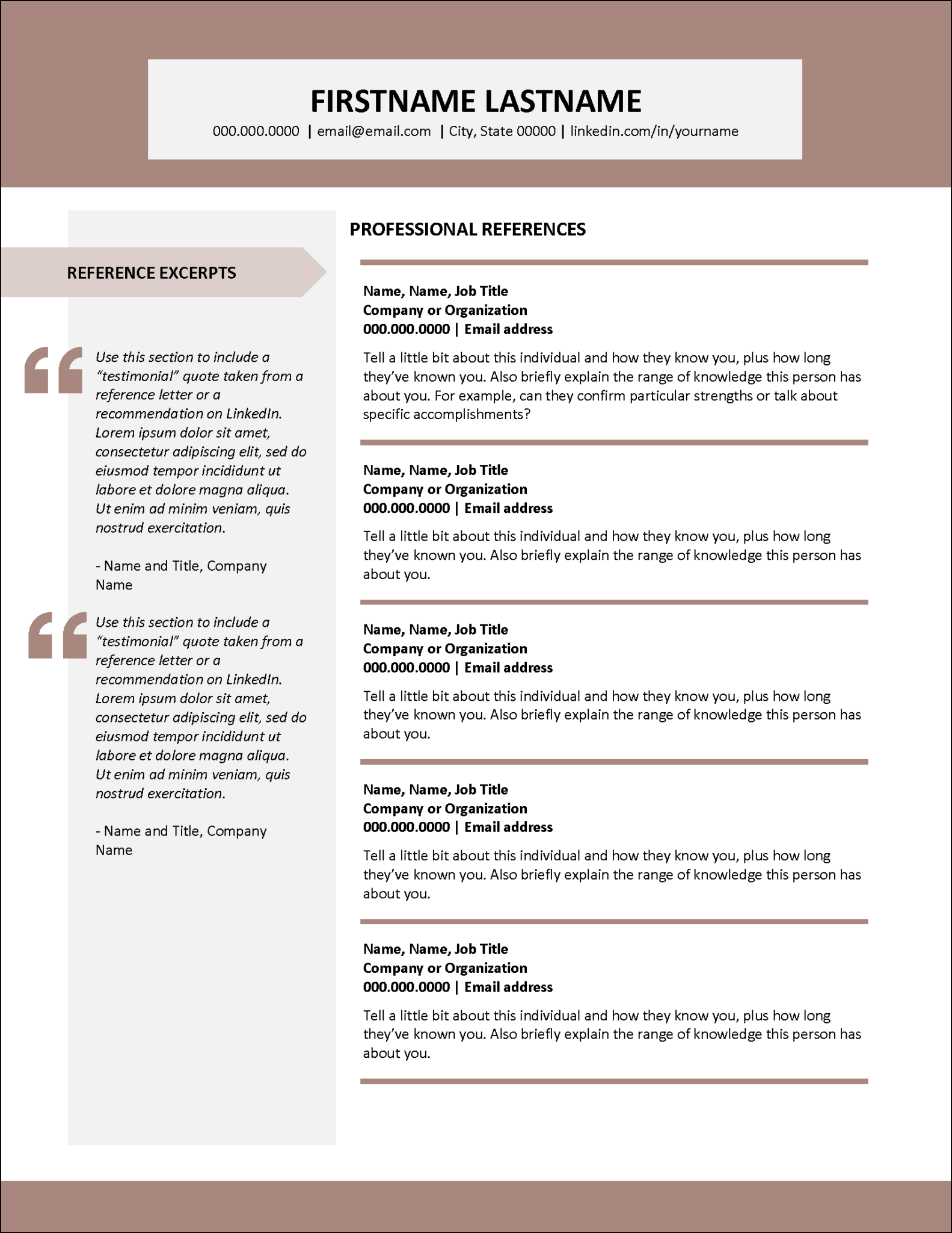 Career Transition Document Templates | Distinctive Templates