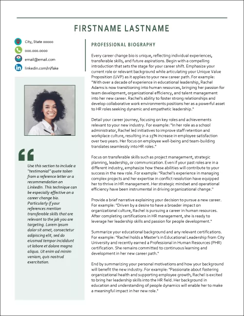 New Career Resume Template for MS Word | Distinctive Templates