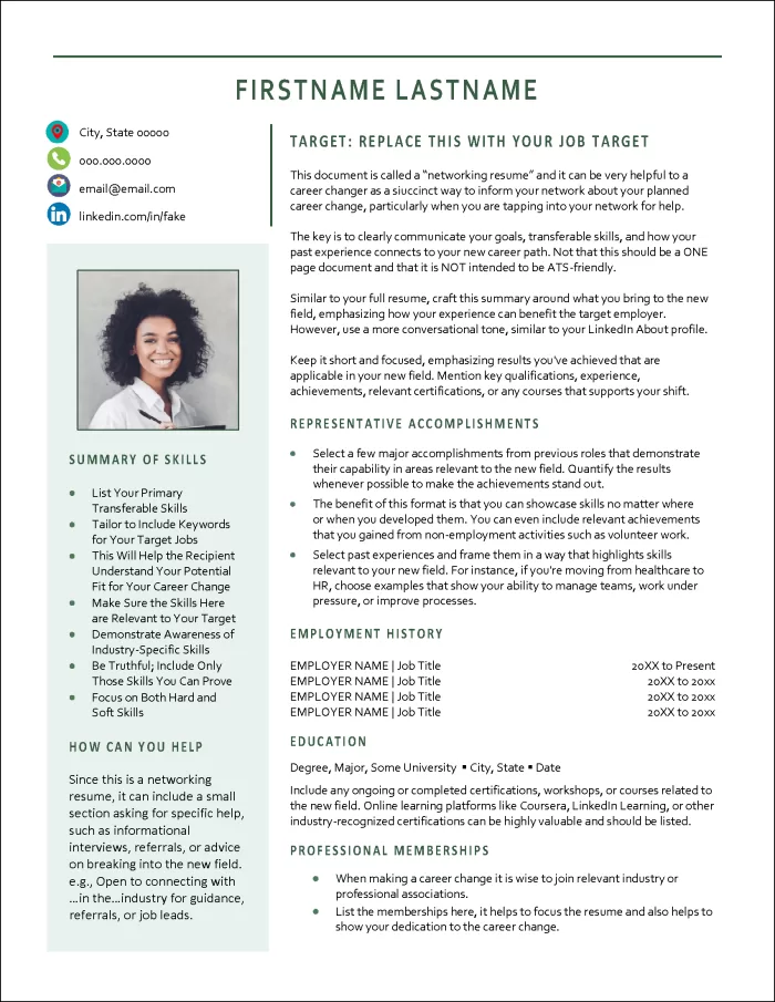 Career Change Document Templates | Distinctive Templates