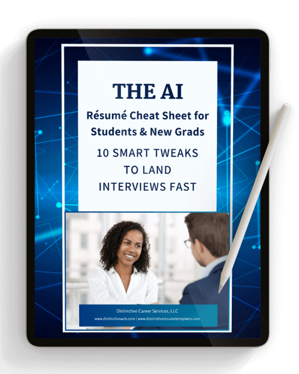 Free AI Resume Cheat Sheet for Students - Distinctive Resume Templates