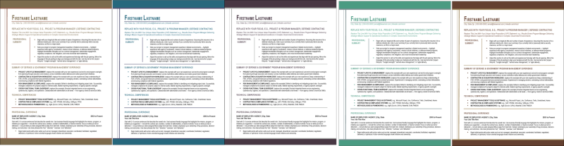 Standout Defense Contractor Resume Template | Distinctive Templates
