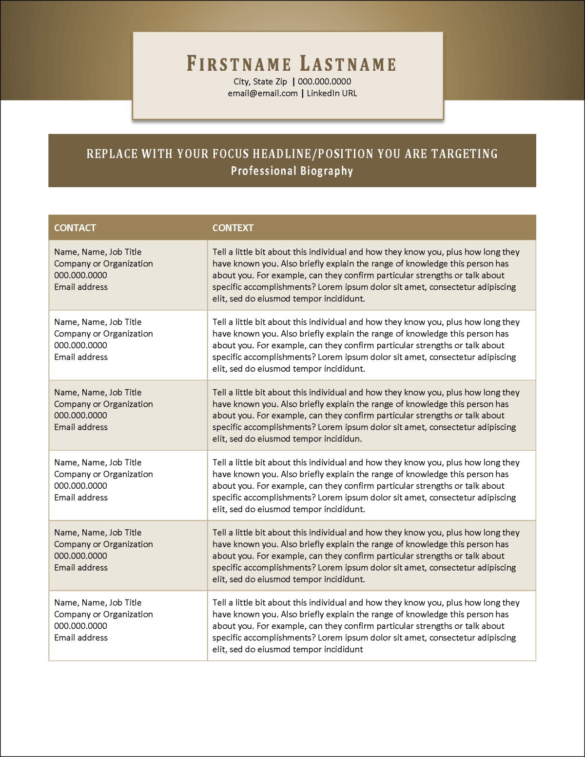 Federal to Private Resume Template | Distinctive Templates