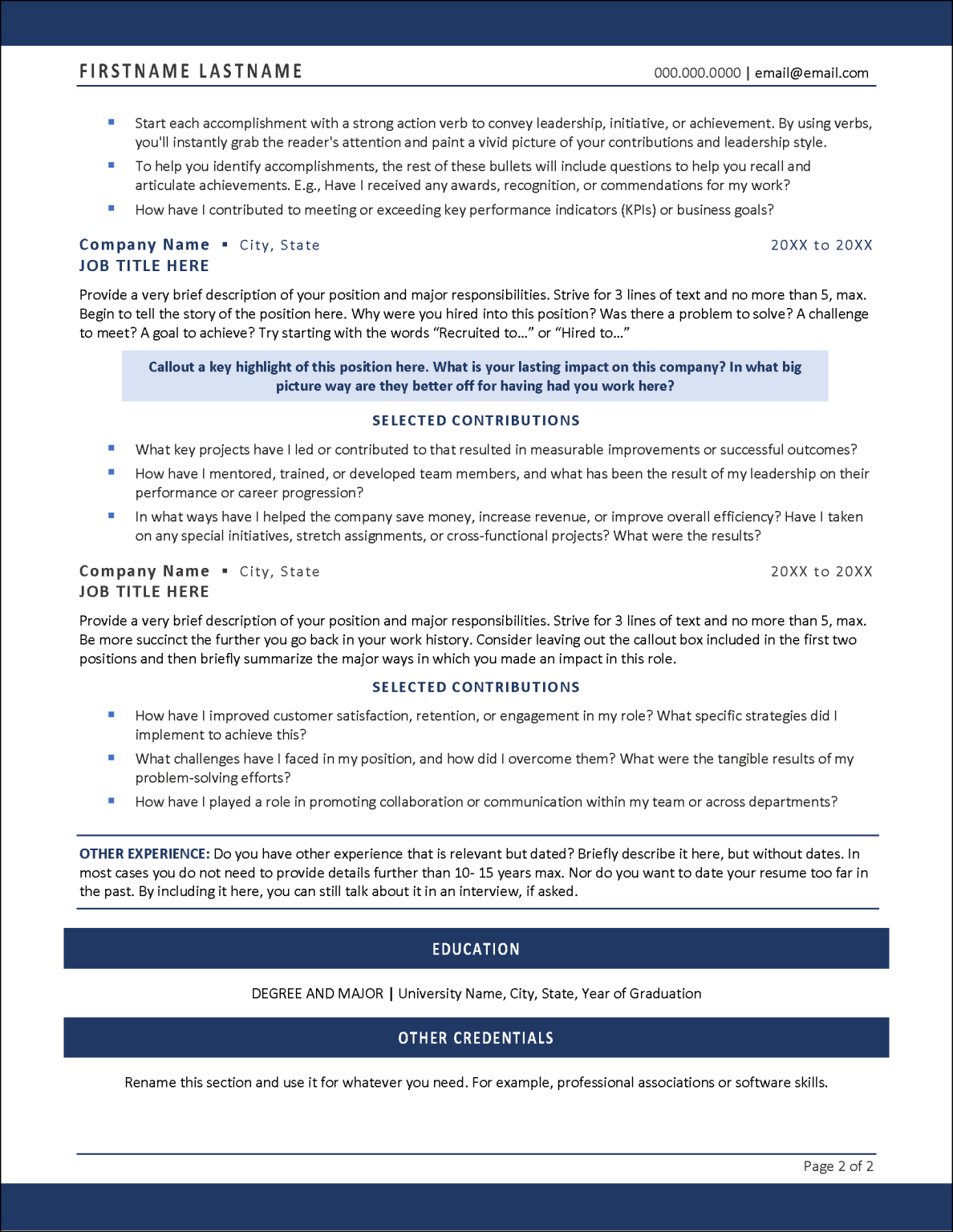 DISC Resume Template | Distinctive Templates